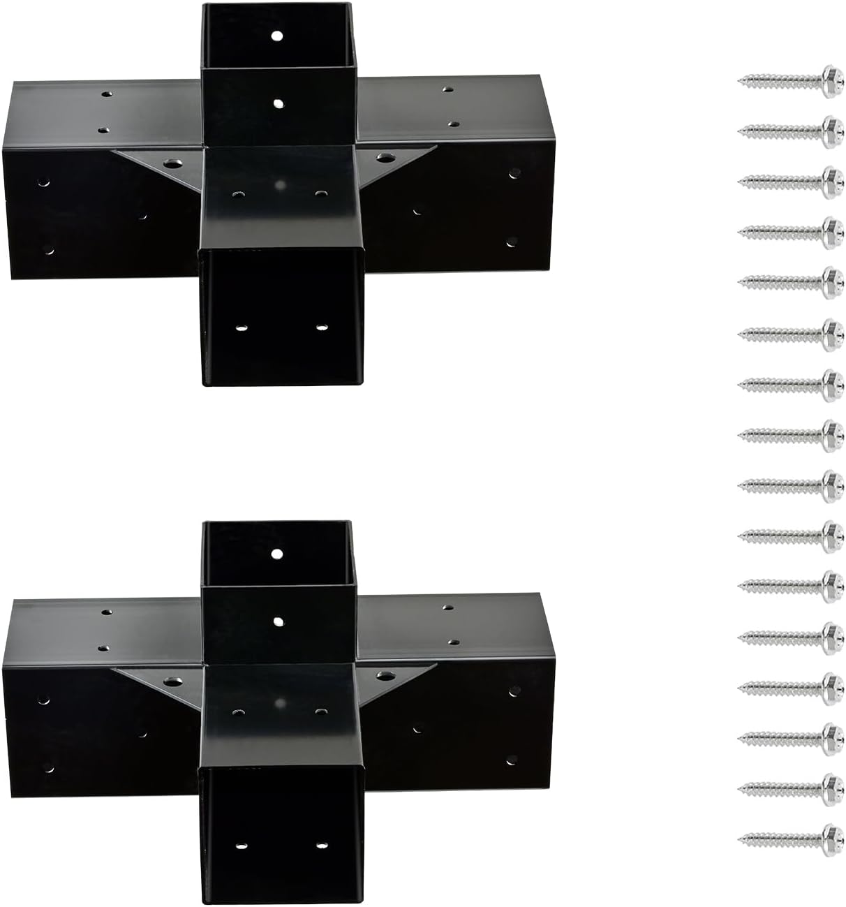 Amazon.com: Anman Corner Pergola Brackets Kit 4x4 4-Way Right Angle ...