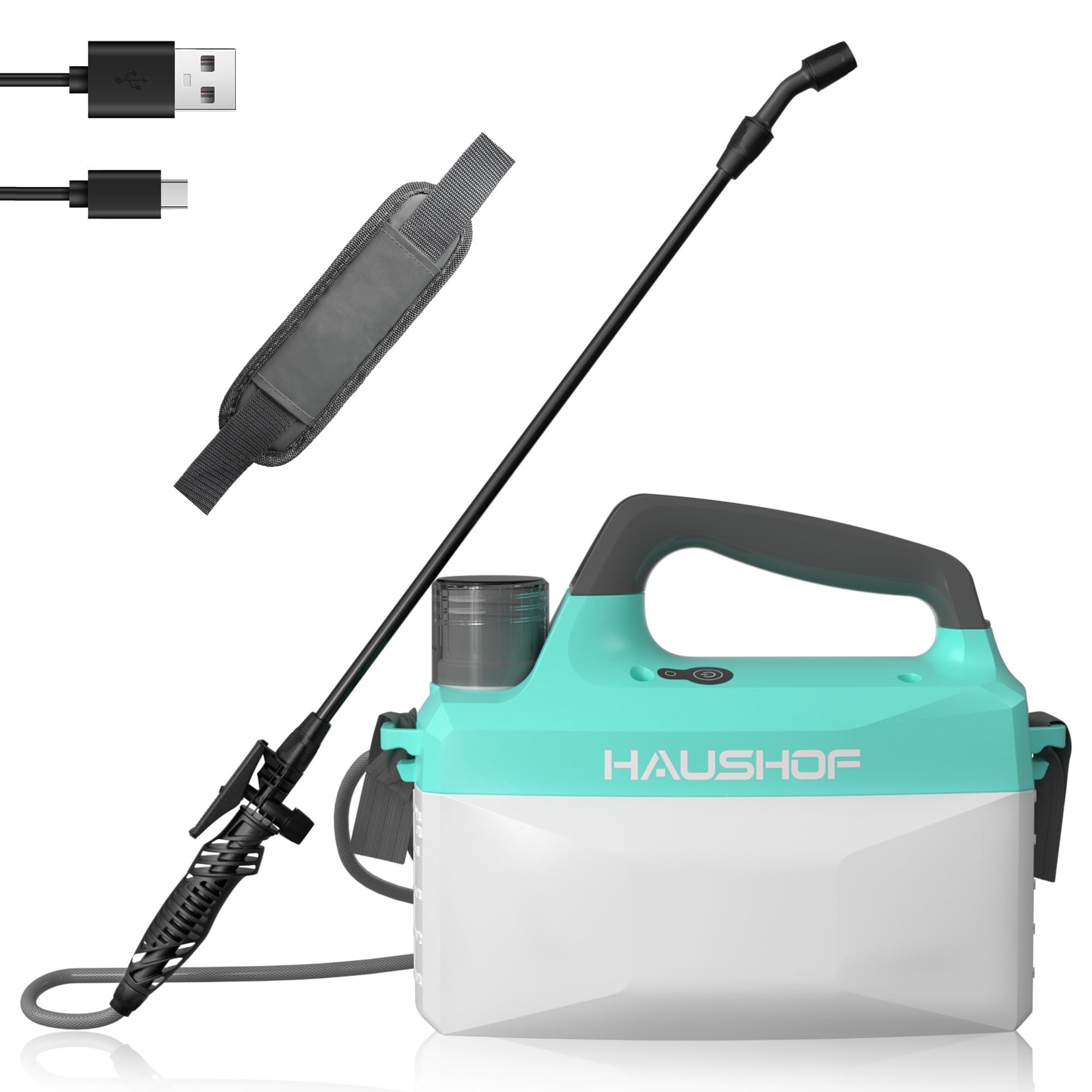 Amazon.com : HAUSHOF 1.35 Gallon/5L Battery Powered Sprayer, Weed ...