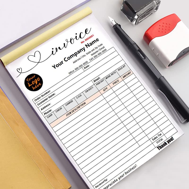 Custom Receipt Book With Carbon Copies Custom NCR Duplicate Forms ...