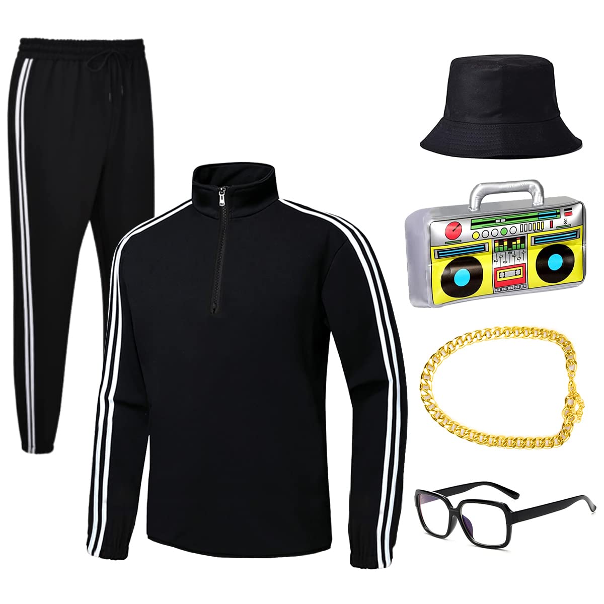 Buy 90s 80s Fancy Dress Men Costumes Stag Do Outfits Men Shell Suits ...