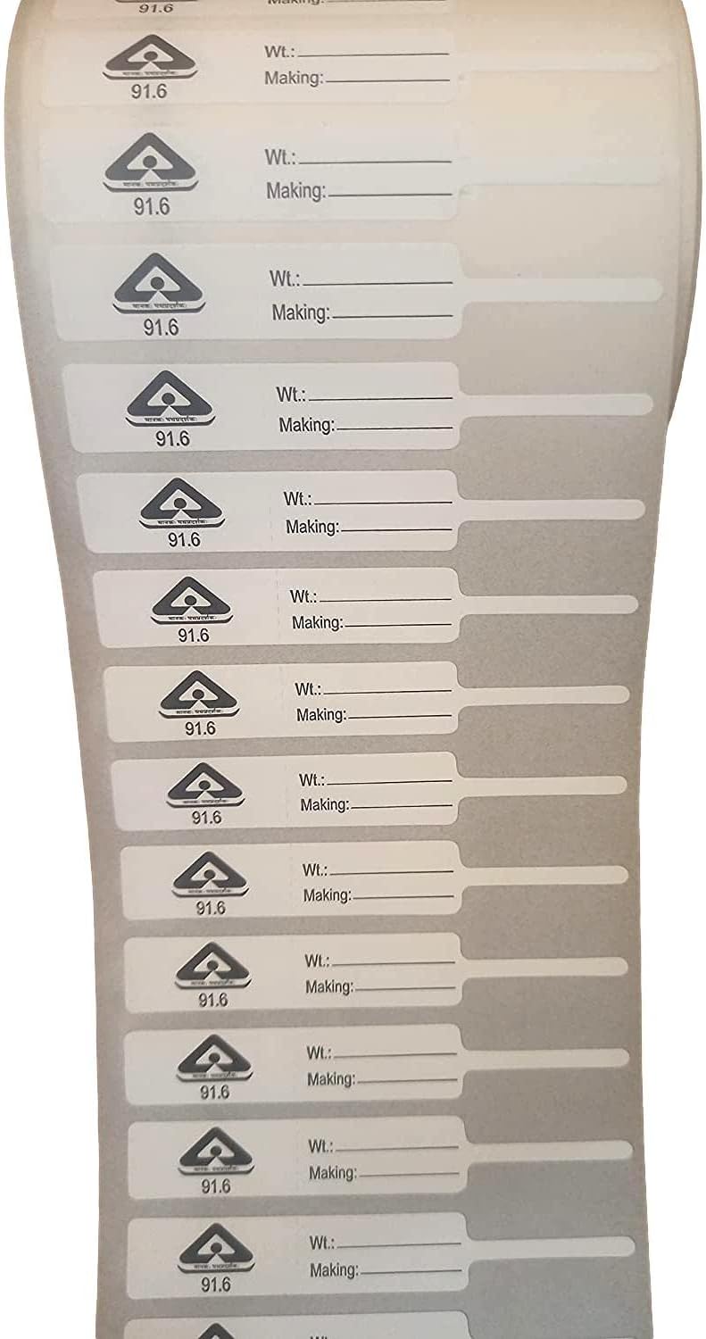 BAR-CODING TECH®, 81mm x 12mm, Jewellery Labels, Matte Finish, Hallmark ...