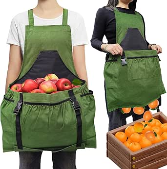 Amazon.com: VOPHIA Gardening Apron Canvas Garden Aprons Harvesting ...