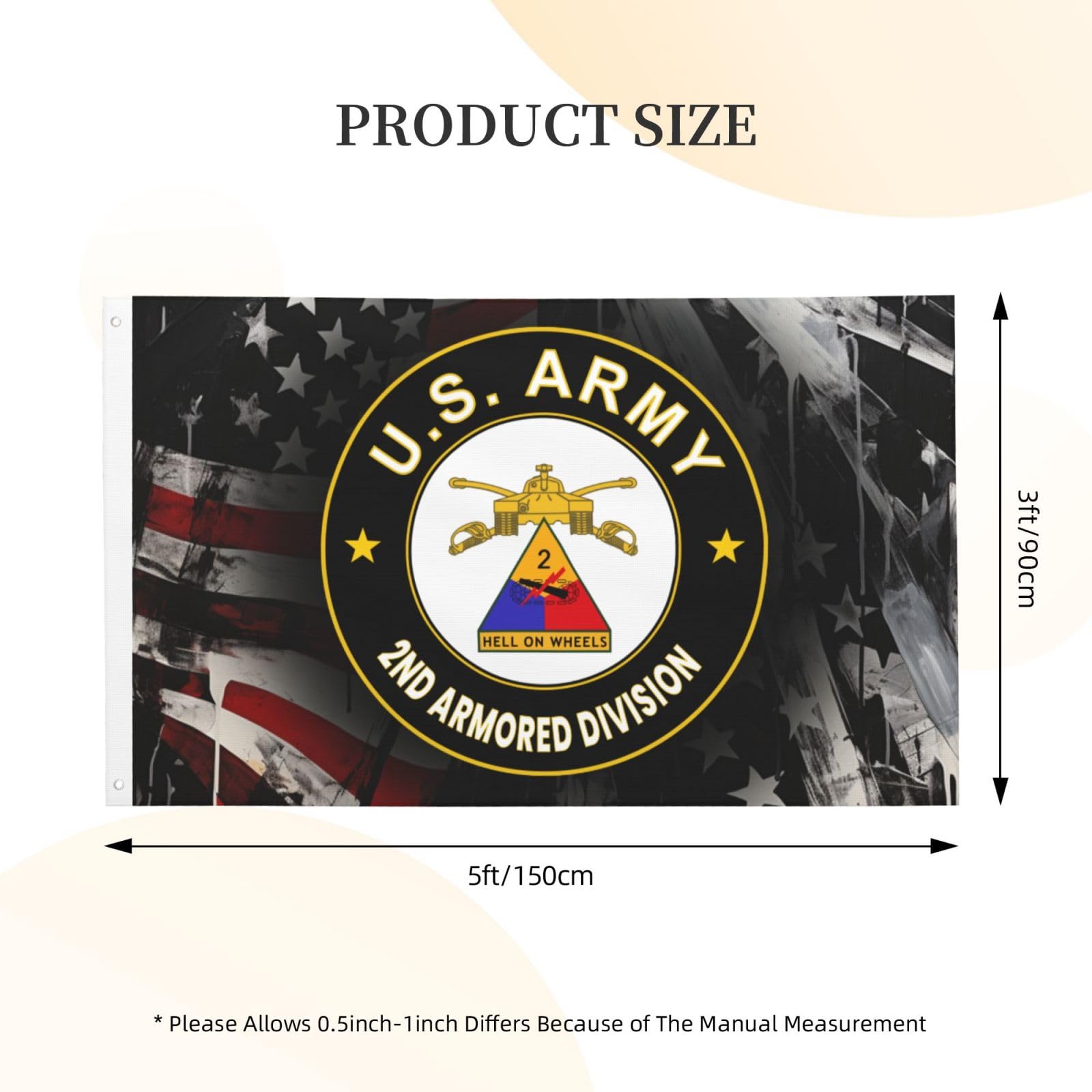 Embroidered 2nd Armored Division Flag 2nd Armoured Division Badge As