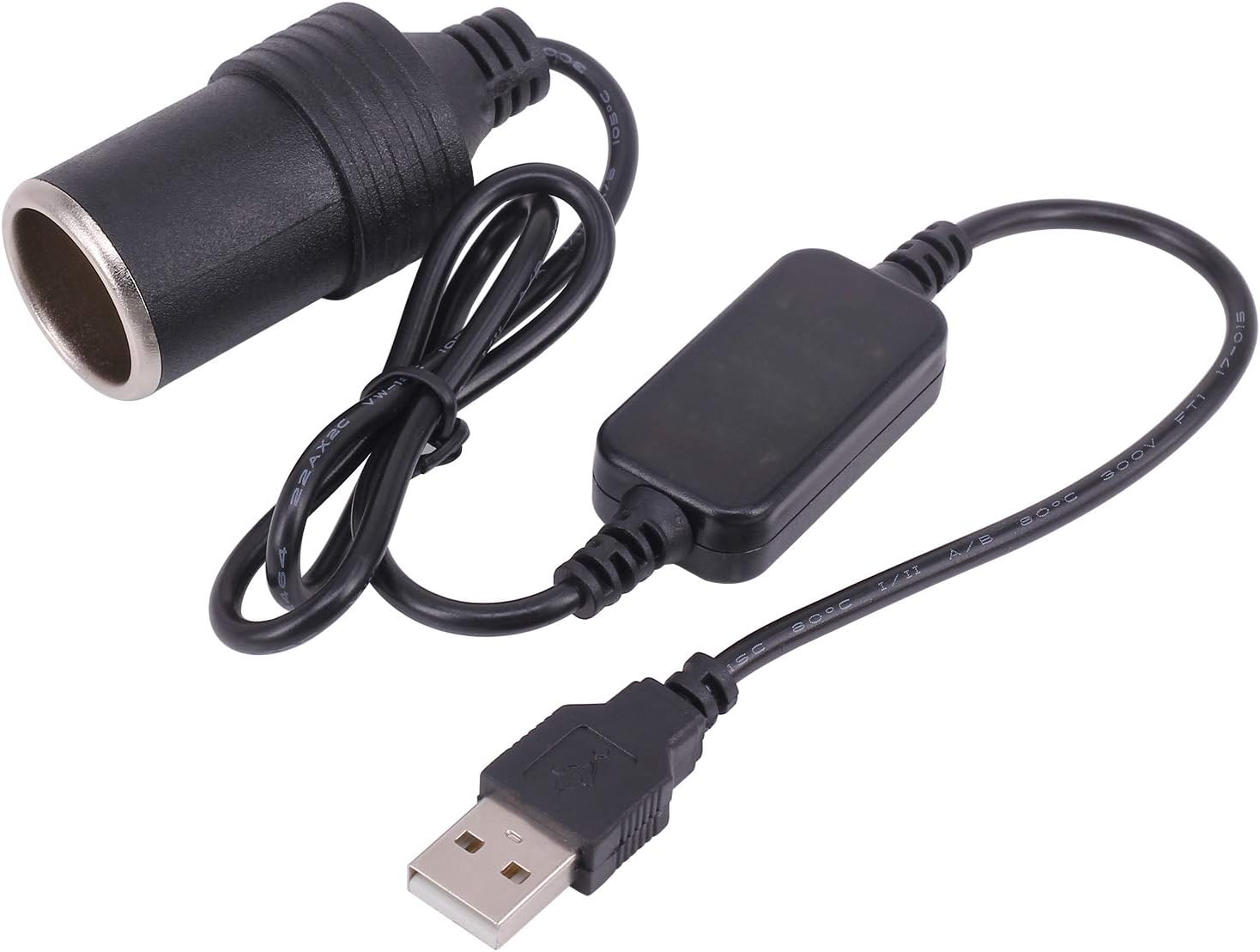 Amazon.com: USB Cigarette Lighter Adapter - iGreely USB A Male to 12V ...