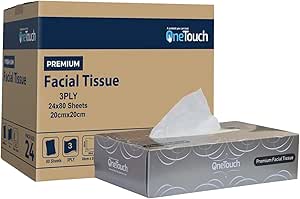 3-Ply Facial Tissues Soft & Premium Tissue Paper 80 Sheets per Box for ...