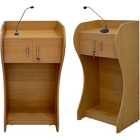 VGYAAN | Audio 60W Powered Podium Lectern with Built-in Wired Speakers ...