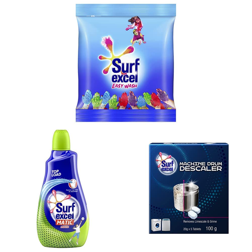 Buy Surf Excel Easy Wash Detergent Powder, 3 kg & Matic Top Load Liquid ...