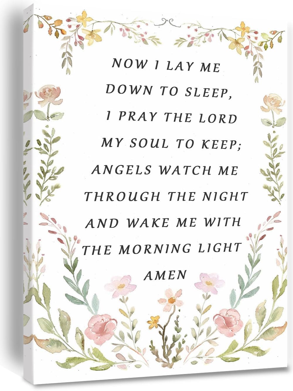 Amazon.com: Nursery Bedtime Prayer Baby Room Now I Lay Me Down to Sleep ...