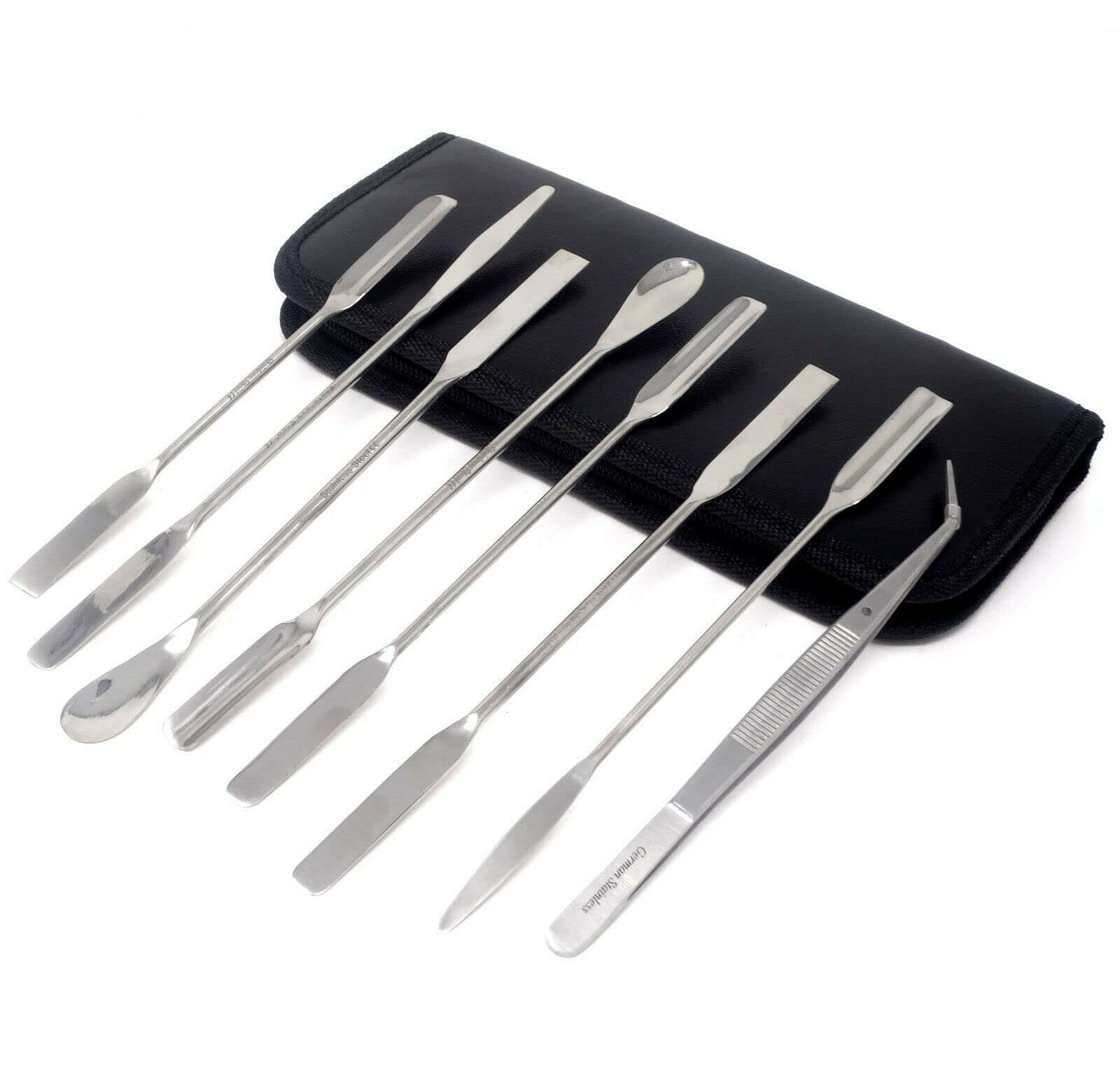 Laboratory Supplies 8-Piece Micro Lab Spatula Set - Stainless Steel ...