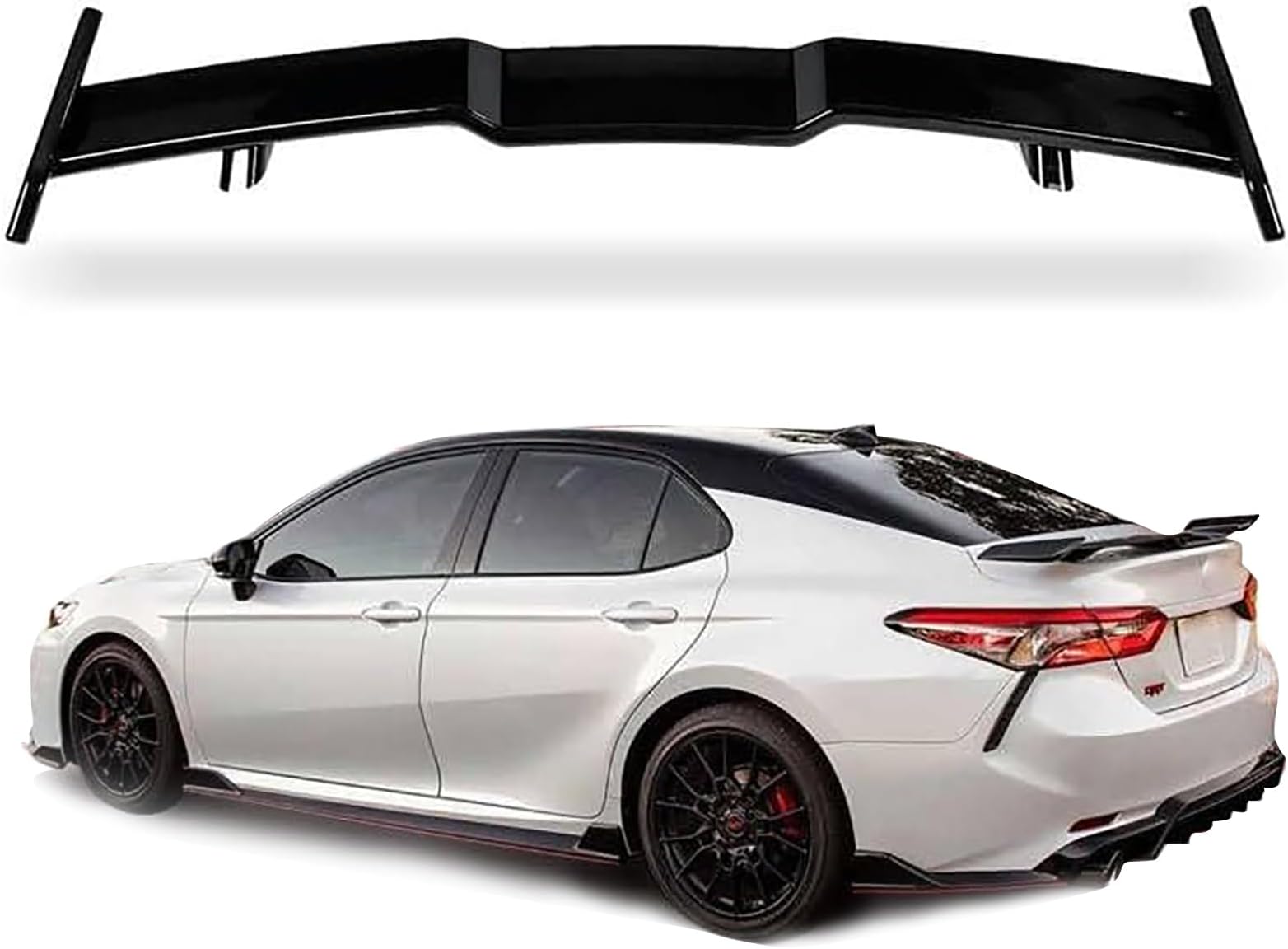 Amazon.com: vks Gloss Black Highkick Trunk Spoiler Wing JDM TRD Style ...