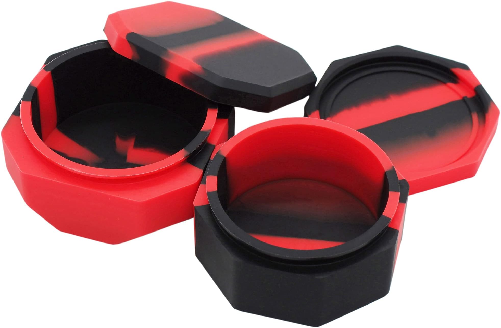 Amazon.com: HerbHuggers Silicone Skull Containers 3-Piece Set Black ...
