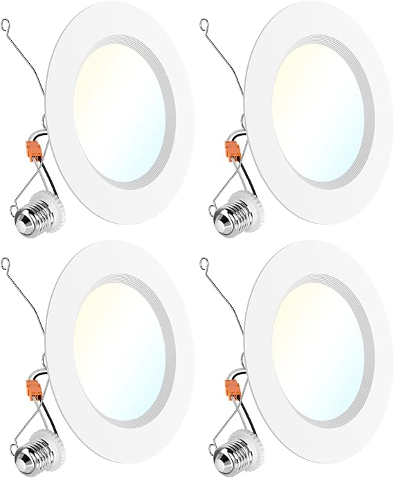 Sunco 4 Pack LED Recessed Lighting 6", High Brightness 1700 LM ...