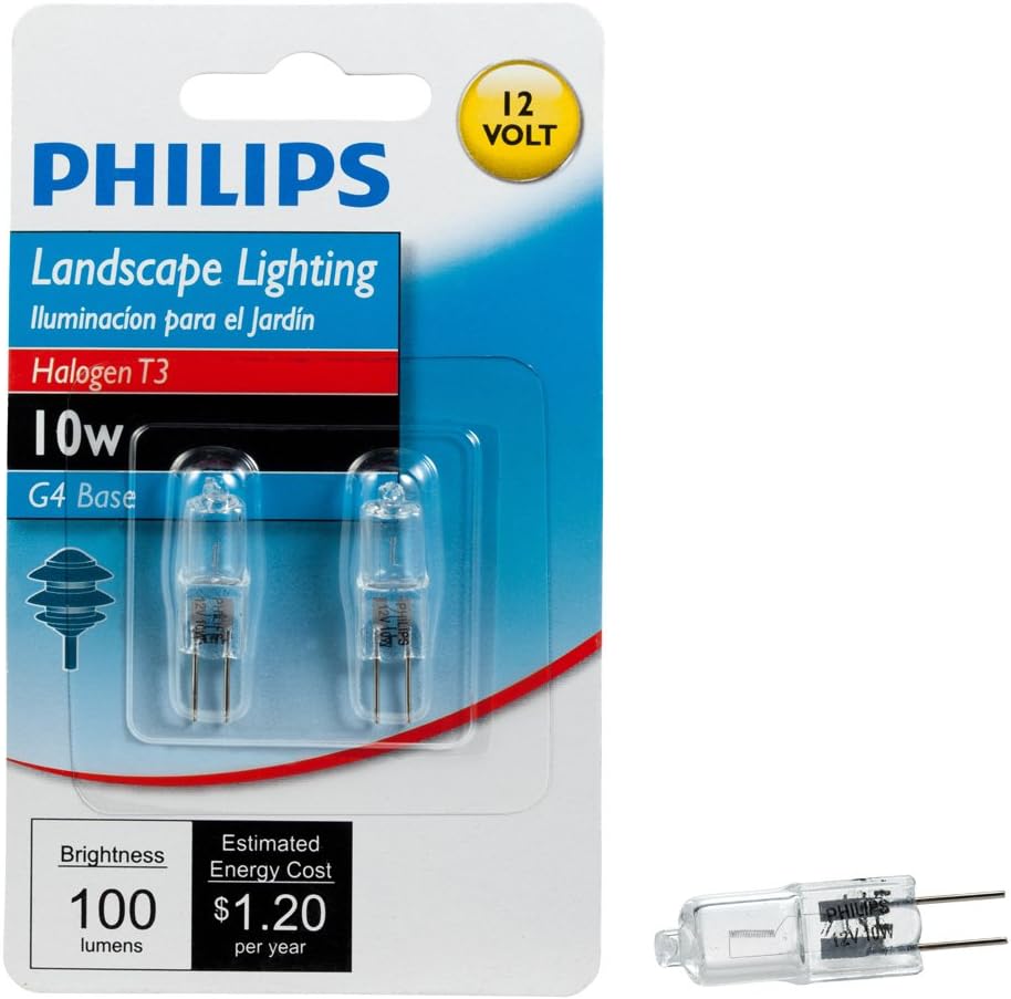 Philips Halogen Landscape Lighting T3 12-Volt Light Bulb: 3000-Kelvin ...