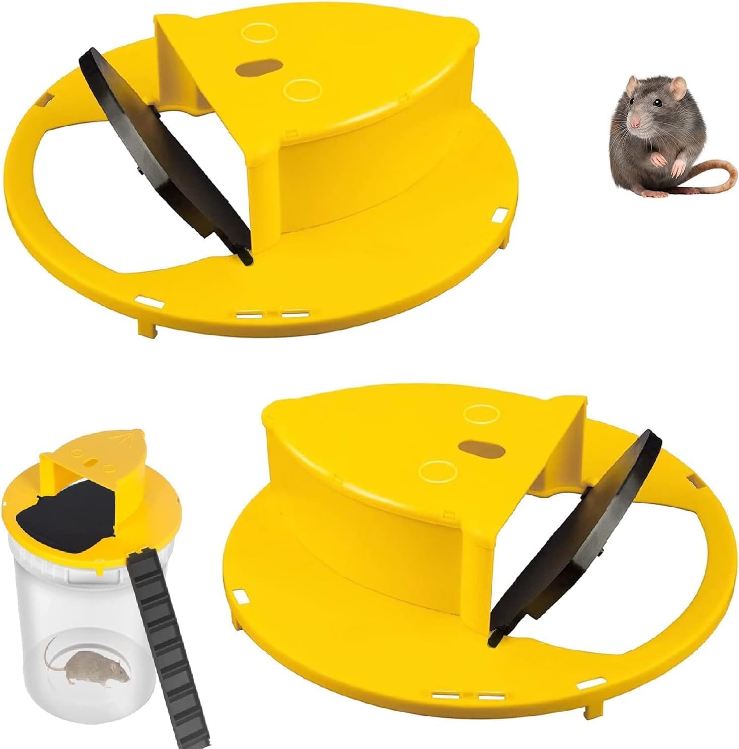 Amazon.com : Tricess Mouse Trap Bucket (2-Pack) - Bucket Lid Mouse/Mice ...
