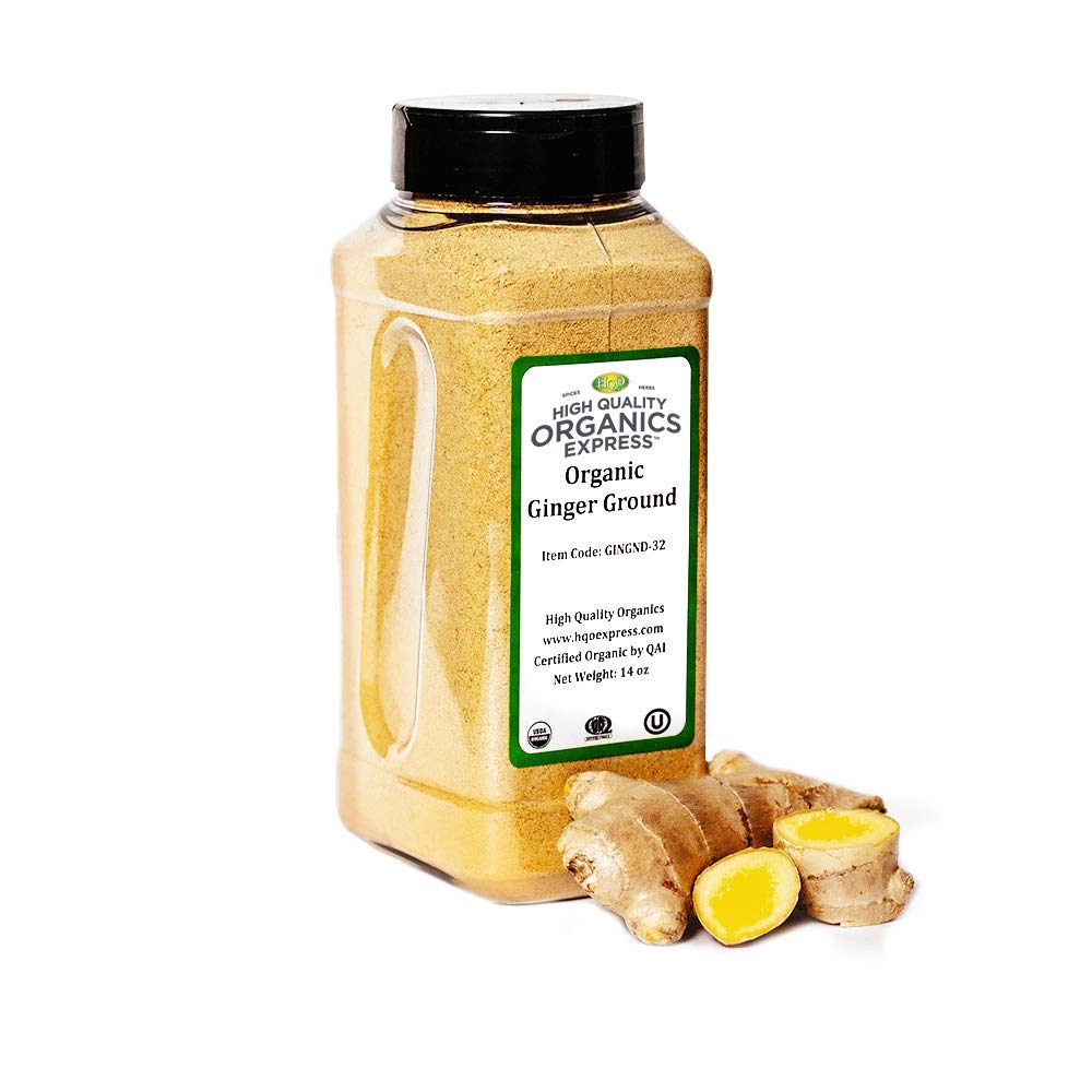 Amazon.com : HQOExpress | Organic Ground Ginger | 14 oz. Chef Jar ...