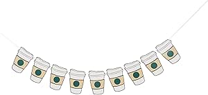 Amazon.com: Coffee Birthday Party Banner,Coffee Party Decorations ...