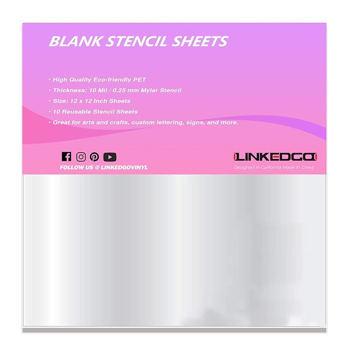 Buy 10 Mil Mylar Sheets For Stencils Reusable 12 x12 Acetate 10 Buy 10 Mil Mylar Sheets For Stencils Reusable 12 x12 Acetate 10