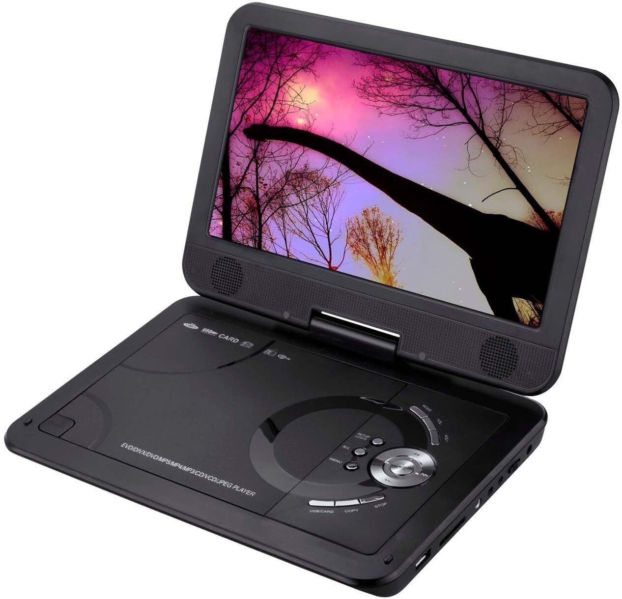 Lenoxx 10″ Swivel Portable DVD Player - 180° Swivel Screen, MTK1389 ...