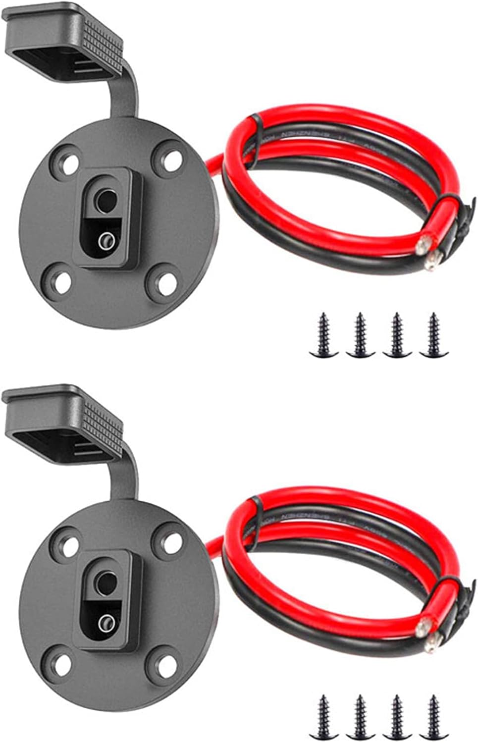 SuanQ 2X SAE Connector,Solar Weatherproof SAE Socket Sidewall Port, SAE ...