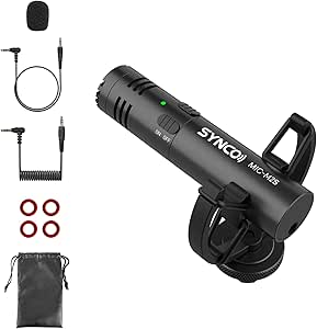 SYNCO External Camera Microphones, Mic-M2S Cardioid Directional Video Microphone for DSLR ...