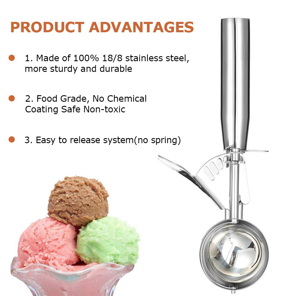 Ice Cream Scoop Food Disher Sizes w Size Chart 42 OFF