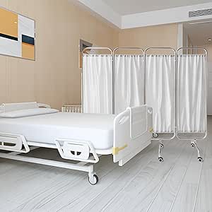 Medical Privacy Screen,4 Panels Folding Room Divider, Foldable Privacy ...