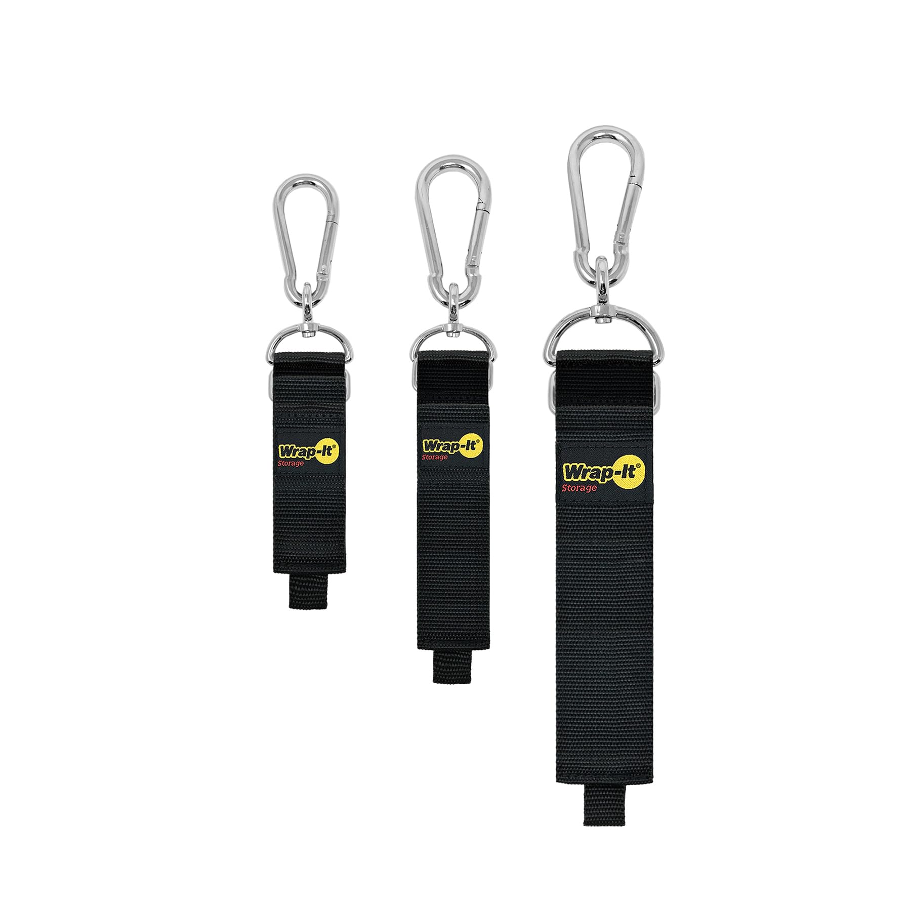 Amazon.com: Hook 'n Hang Wrap-It Storage Straps - Assorted 3-Pack Black ...