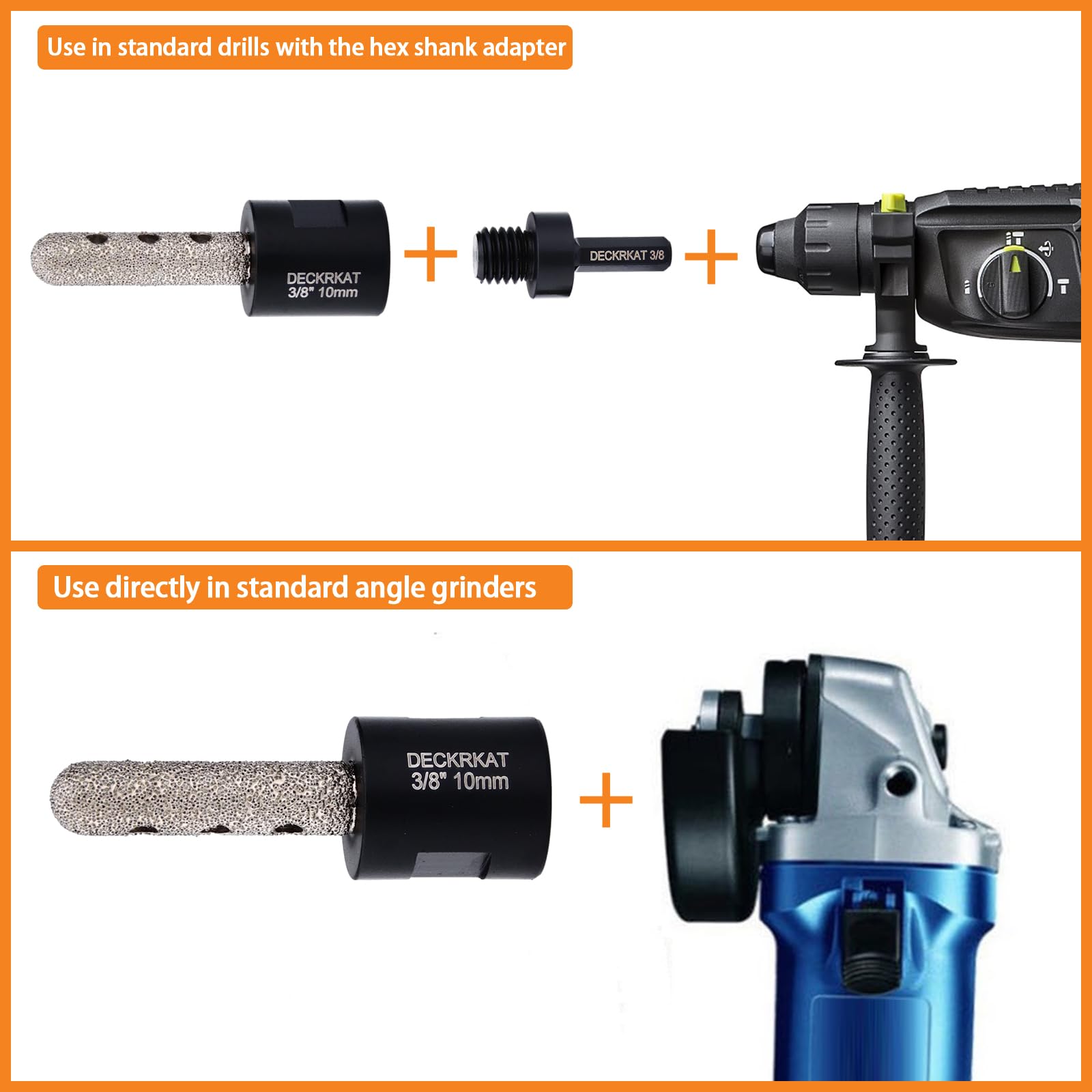 Snapklik.com : 3/8” Diamond Finger Milling Bit, 10mm Round Dry Grinding ...