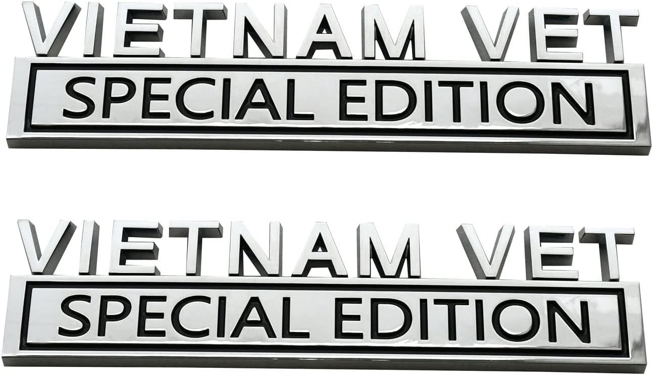 Amazon.com: 2PCS Vietnam Vet Special Edition Emblems 3D Raised Decals ...