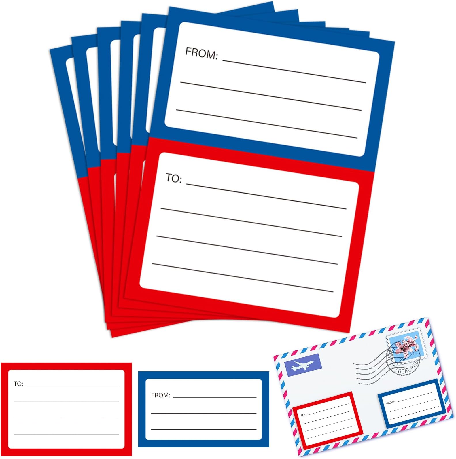 Amazon.com : 250 Pieces 3 x 4 Inch from/to Address Mailing Labels Self ...