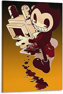 Amazon.com: DLDJHAJ Anime Bendy And The Ink Machine Game Poster Canvas ...