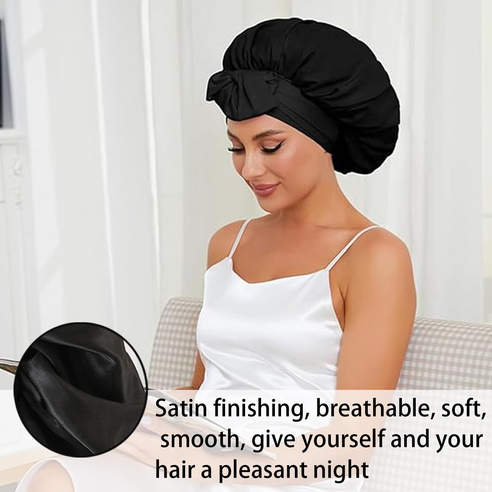 Silk Bonnet for Sleeping, Silk Bonnet Bonnet, Satin Bonnet, Hair Bonnet ...