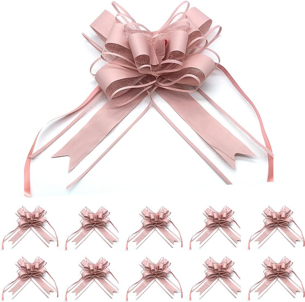 Amazon.com: 10PCS Large Pull Bows,Bows for Gift Wrapping,Organza Gift ...