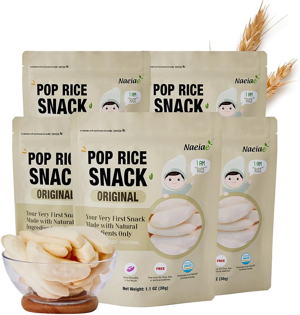 Amazon.com: Naeiae Pop Rice Snack, Rice Puffs Teething Snack for Babies ...