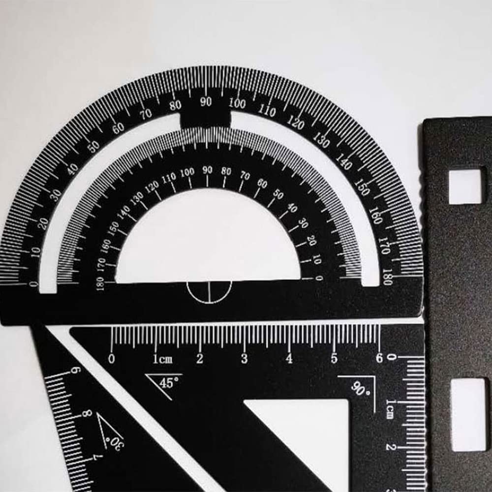 Snapklik.com : 4PCS Metal Protractor Triangle Ruler Set Right Angle ...