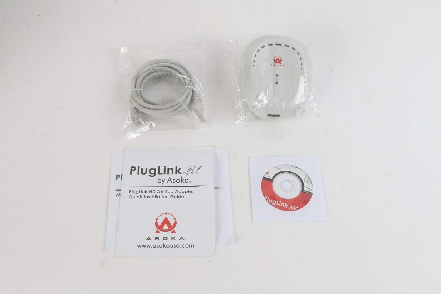 Amazon.com: Asoka PL9661-I2 PlugLink HD AV Adapter ETH-200 Powerline ...