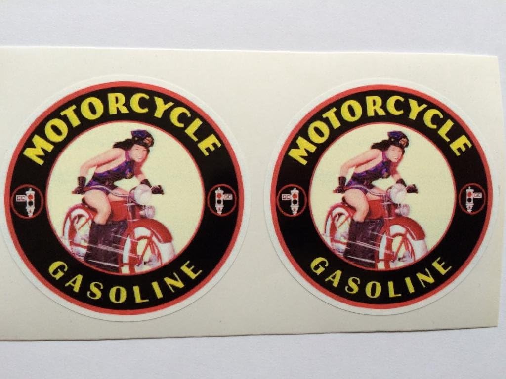 Amazon.com - 2 Signal Motorcycle Gasoline Pinup Die Cut Decals
