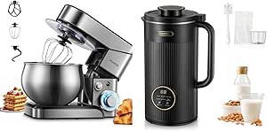 Amazon.com: FOHERE Stand Mixer 5.8QT Stainless Steel Mixer with Dough ...