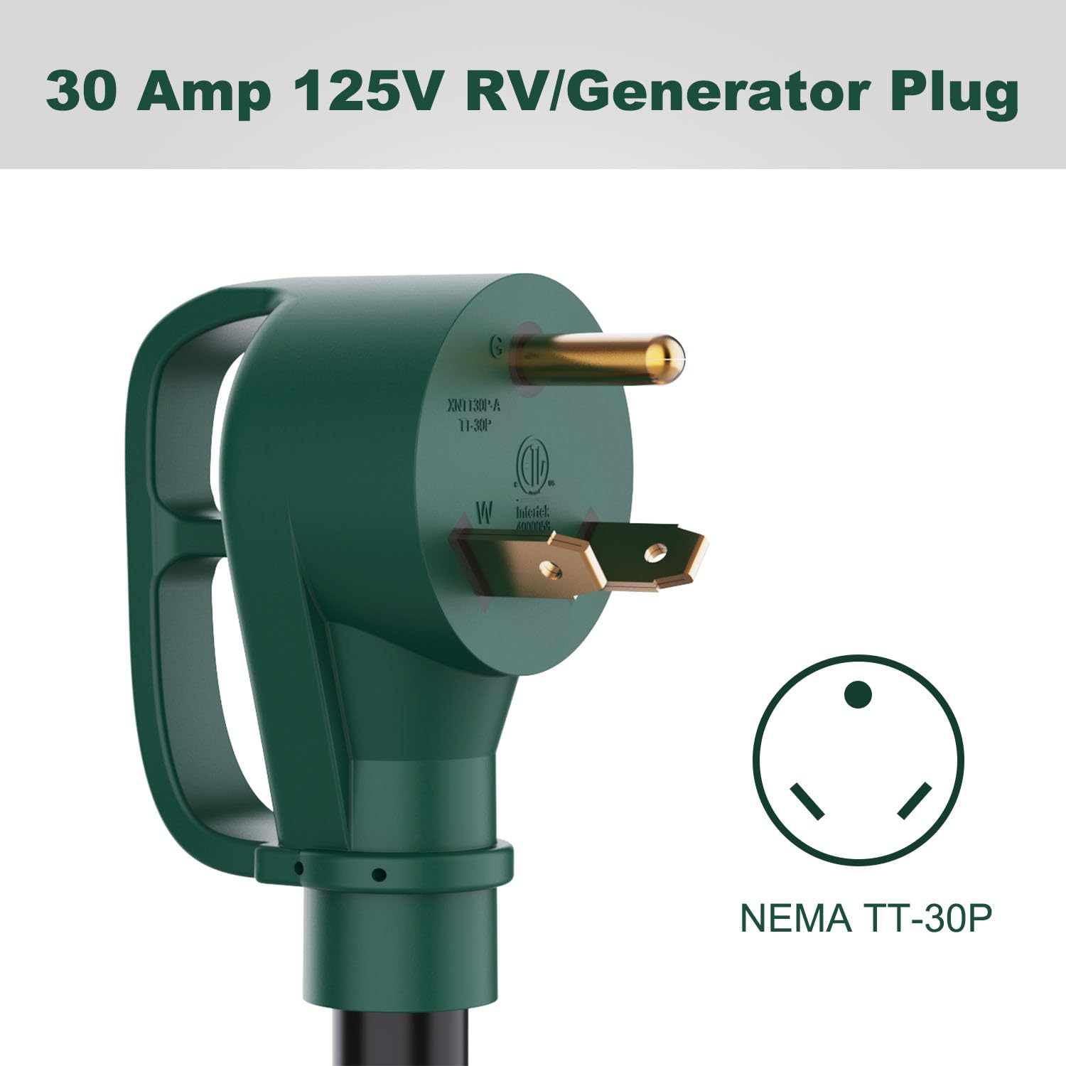 Snapklik.com : NEMA TT-30P To L14-30R Adapter Cord, 30 Amp 3 Prong To 4 ...