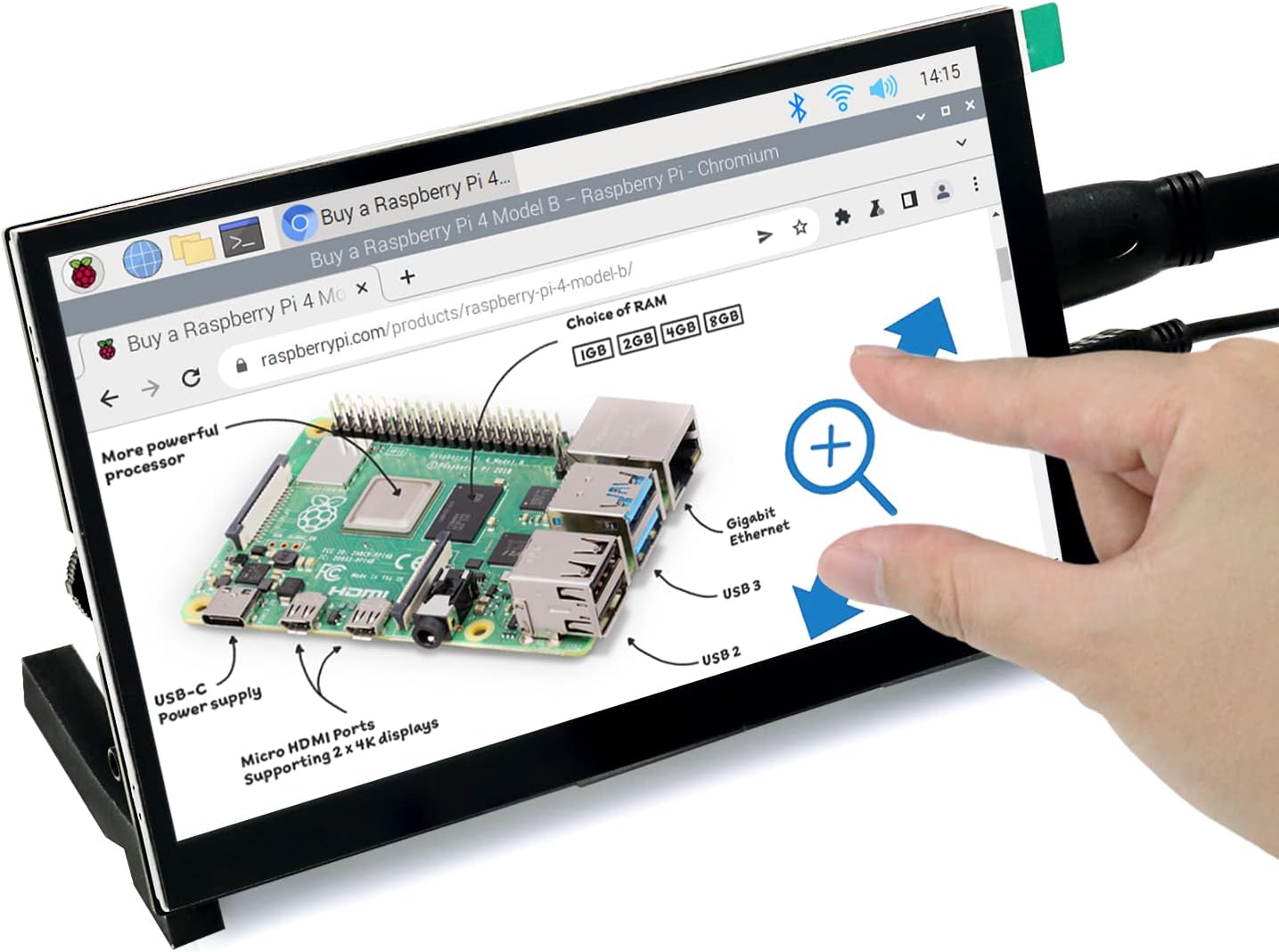 7 Inch HDMI Touchscreen Monitor for Raspberry Pi Guam | Ubuy