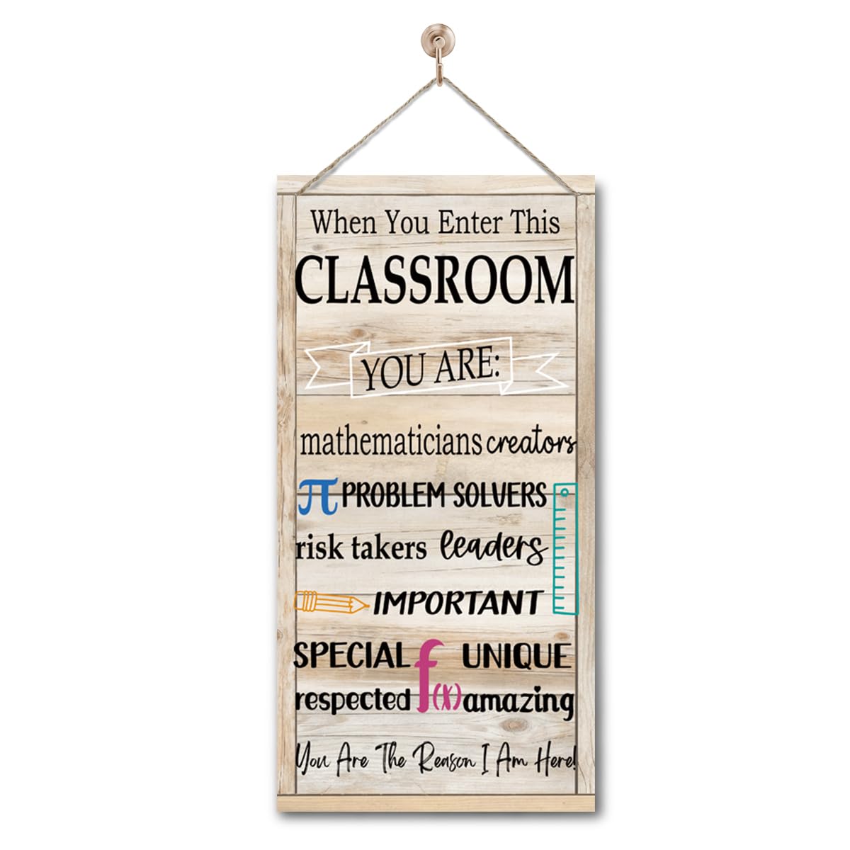 Amazon.com: Motivational Classroom Signs Decor, When You Enter This ...