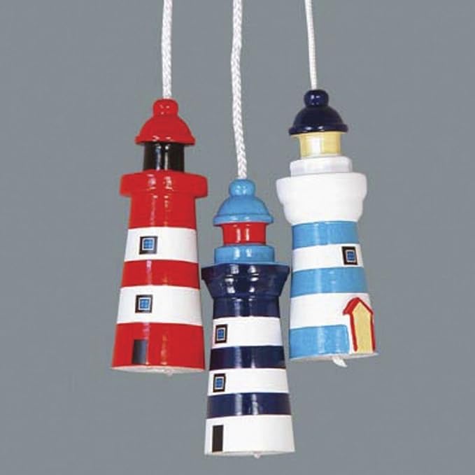 Nautical Theme Lighthouse Light Pull / Light Blue & White : Amazon.co ...