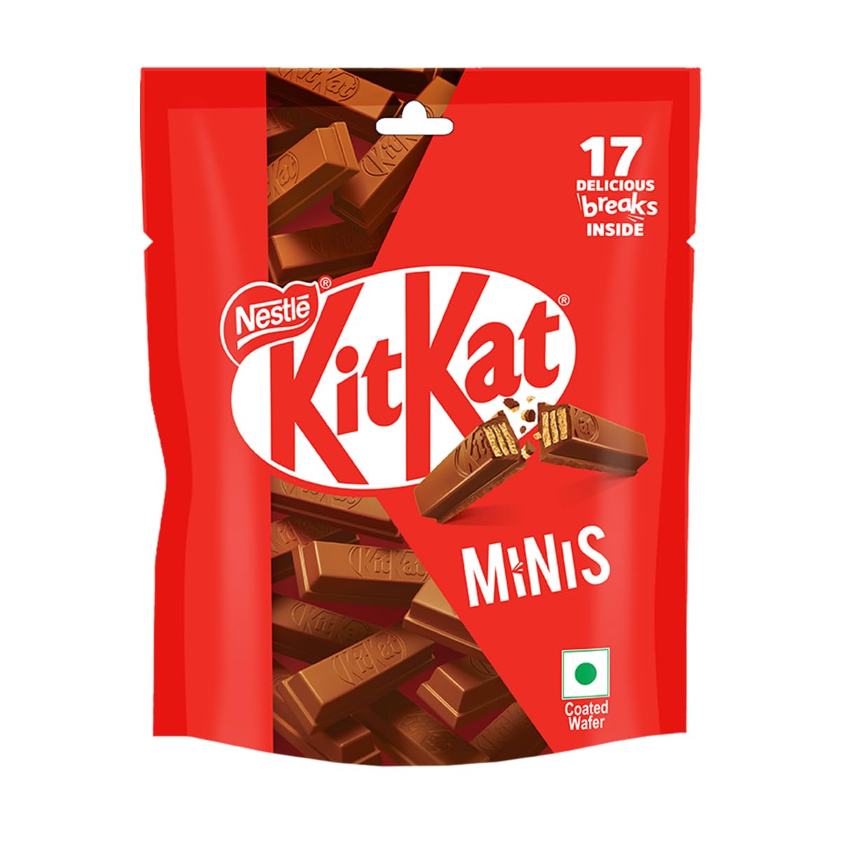 KitKat Minis, Chocolate Coated Wafer Bar, Share Bag, Miniature Pouch ...