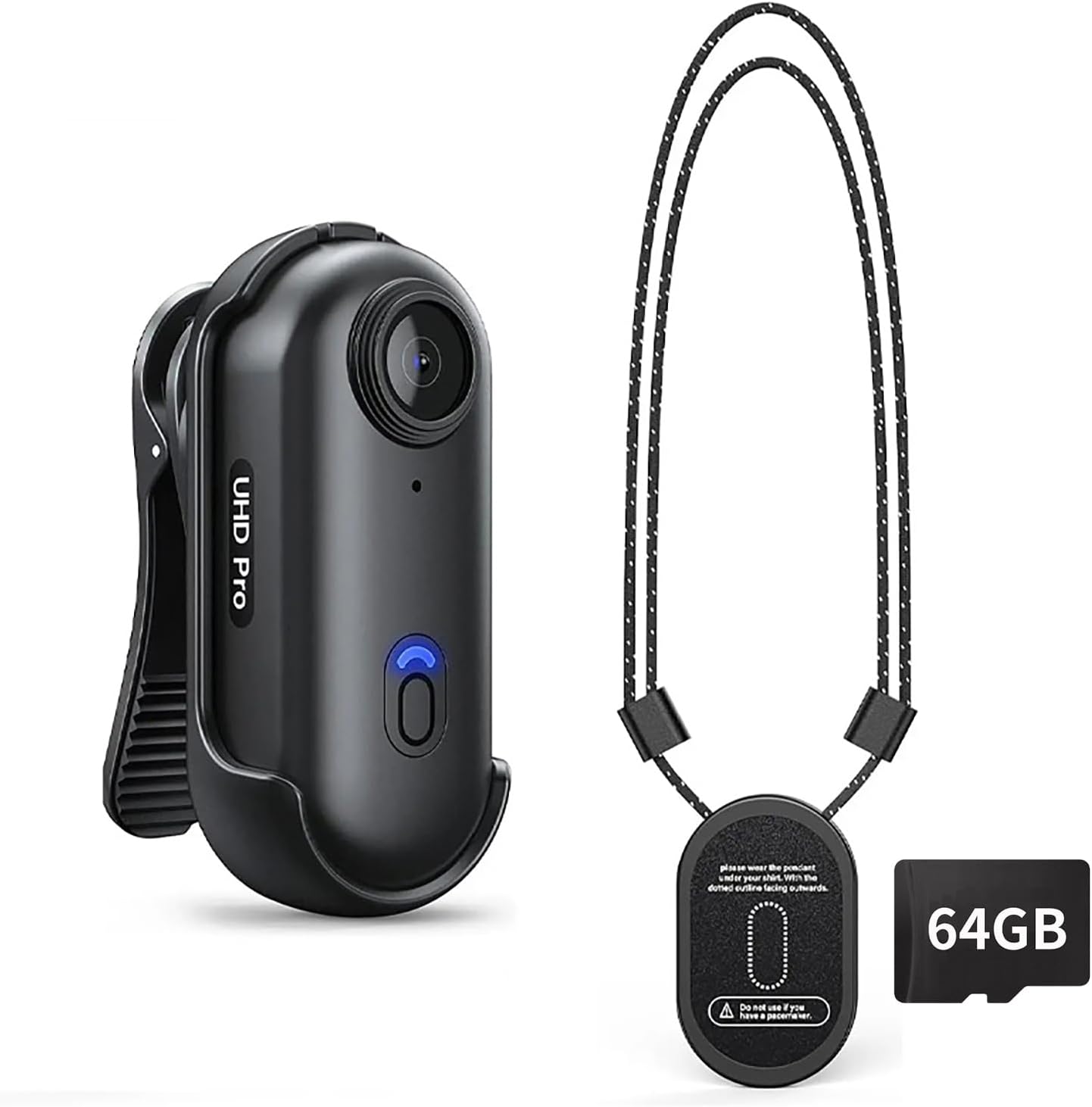 Amazon.com : FOUKWAKC H7 64GB 1080P Thumb Action Camera, Mini Body ...