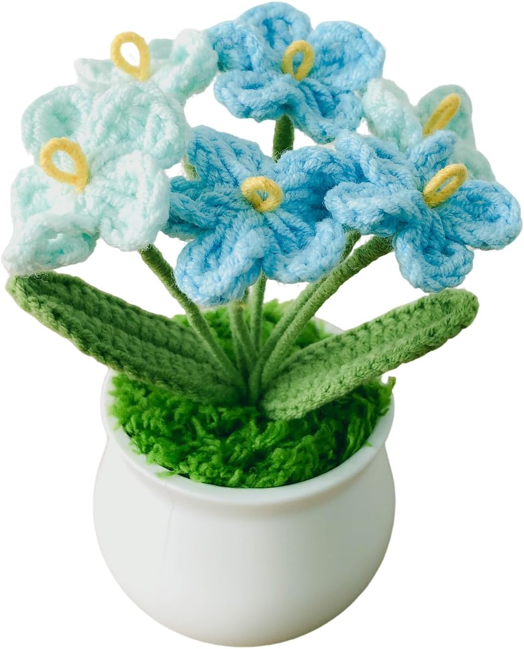 Amazon.com: Joekaran Crochet Flowers Cute Little Potted Flower, Gift ...