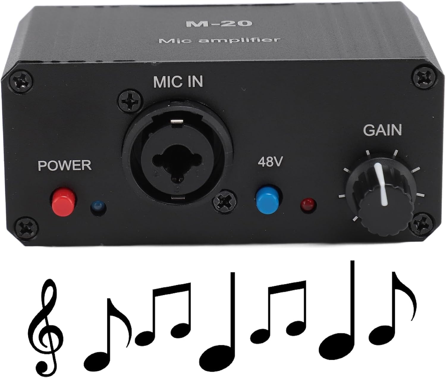 Amazon.com: Microphone Preamp, High Gain Rechargeable Mic Booster with ...
