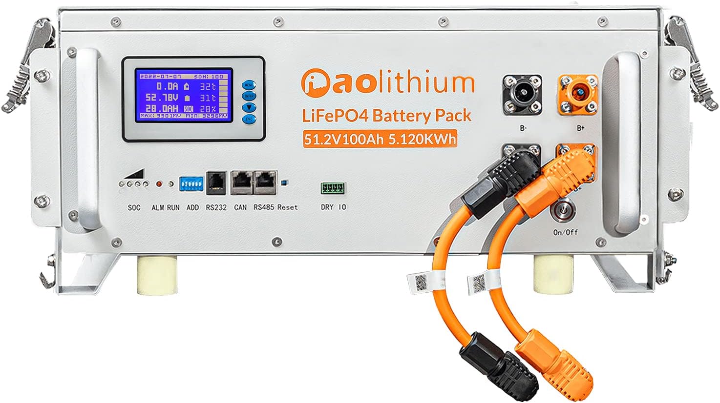 Amazon.com: AOLITHIUM 51.2V 100Ah Lithium Battery LiFePO4 Deep Cycle ...