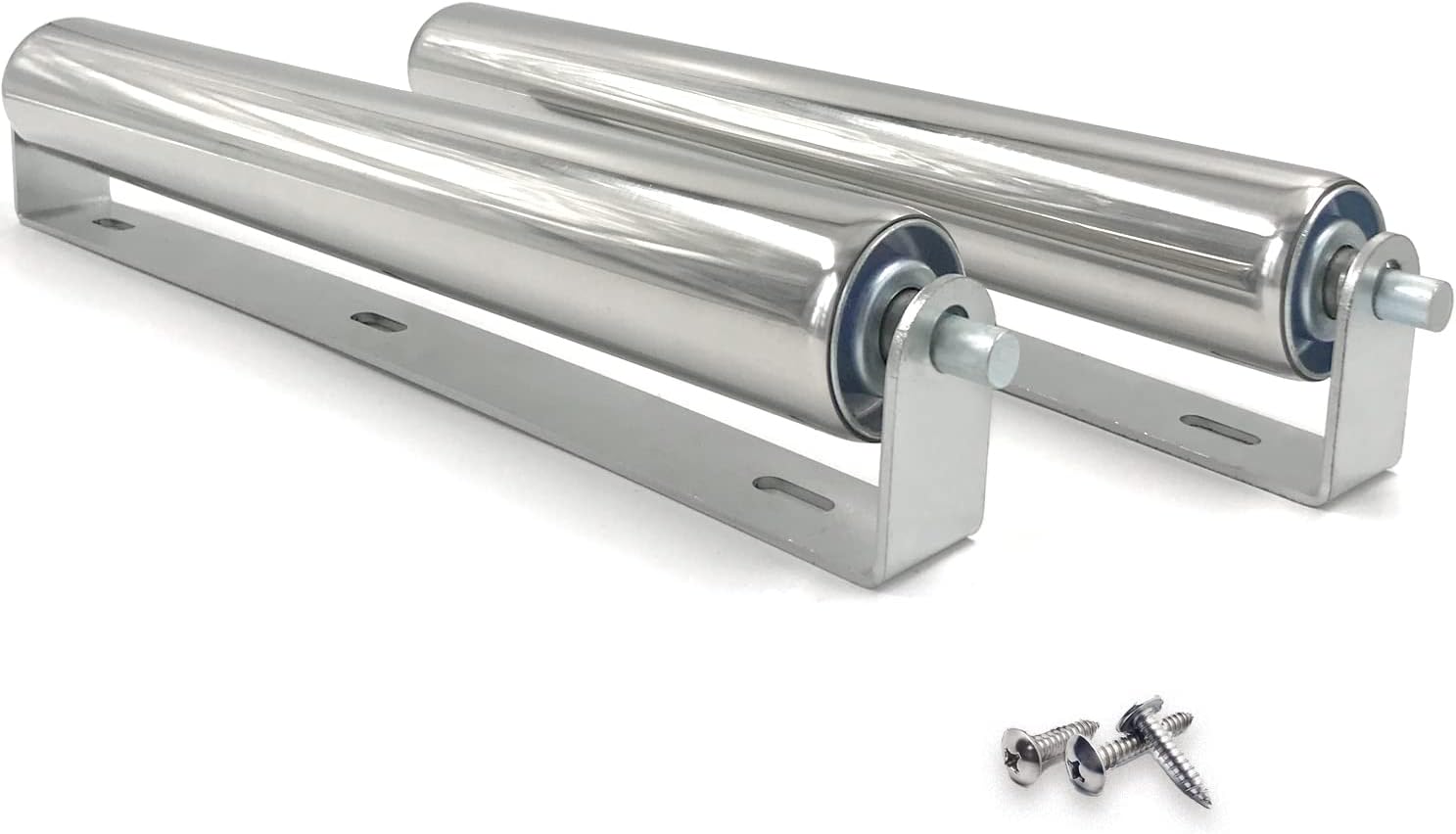 Amazon.com: 2" Diameter Heavy Duty Roller with Bracket Set - 17" Long ...