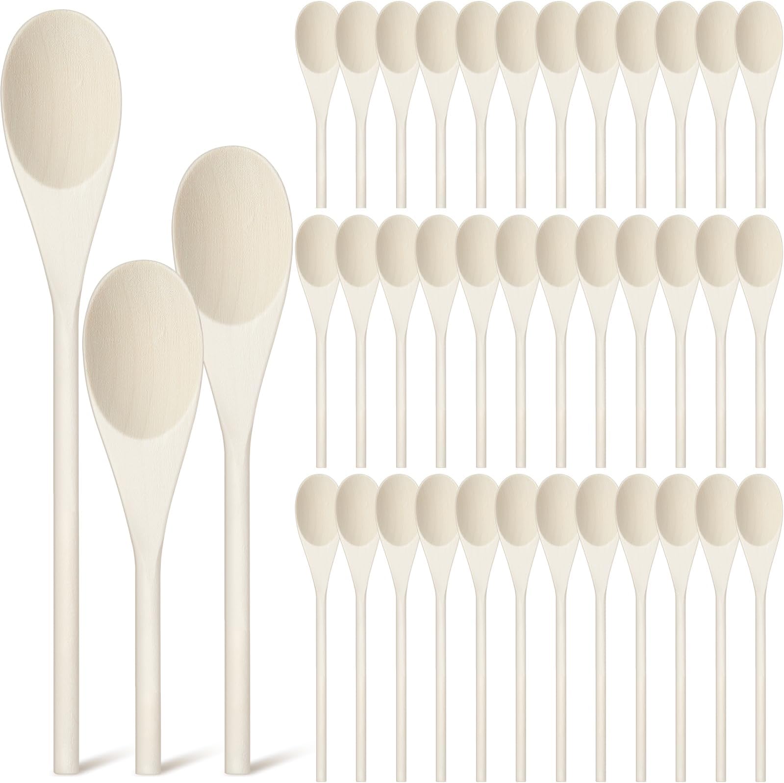 Amazon.com: Kitchen Wooden Spoons Mixing Baking Serving Utensils ...