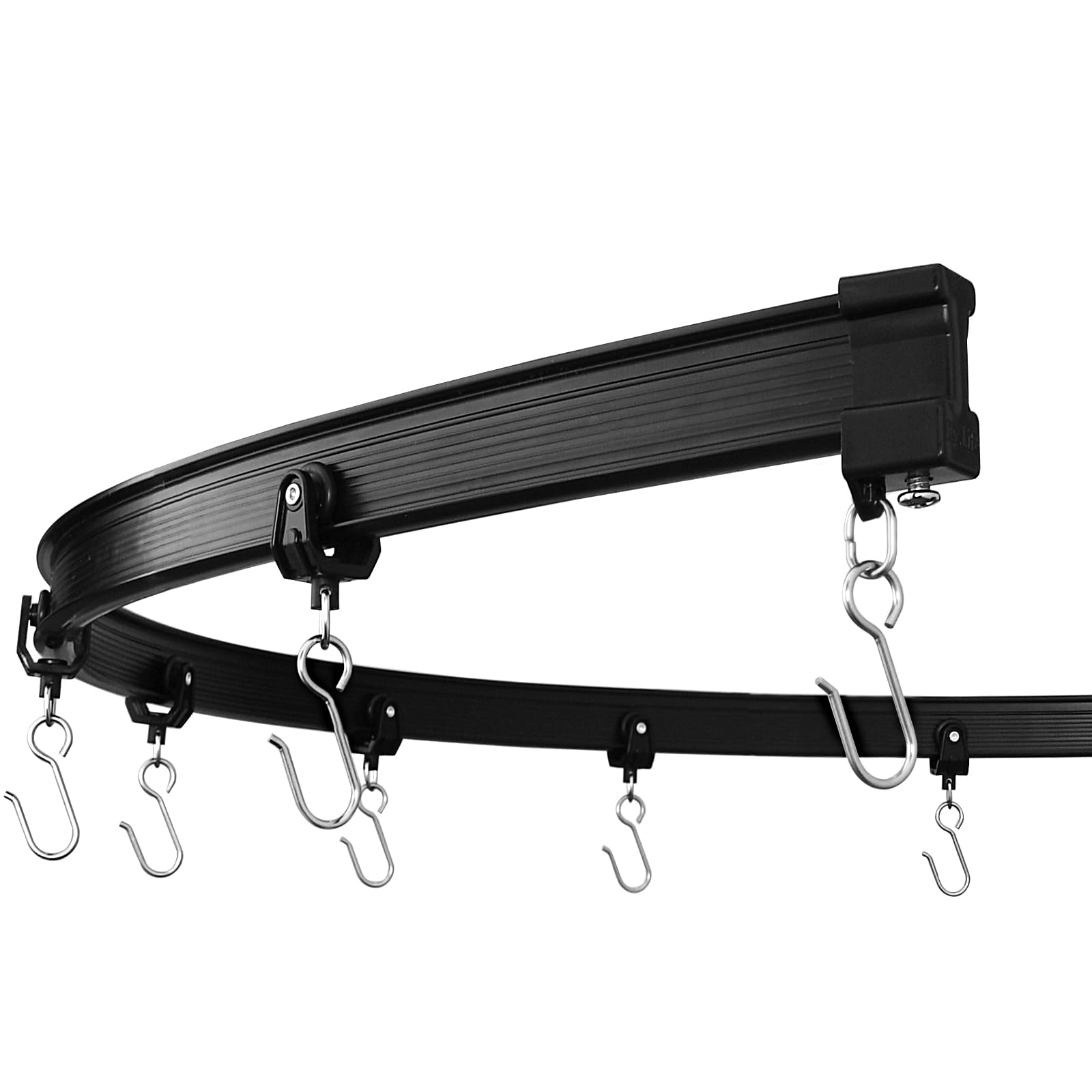 Snapklik.com : KXLife Black Flexible Ceiling Mount Curtain Track